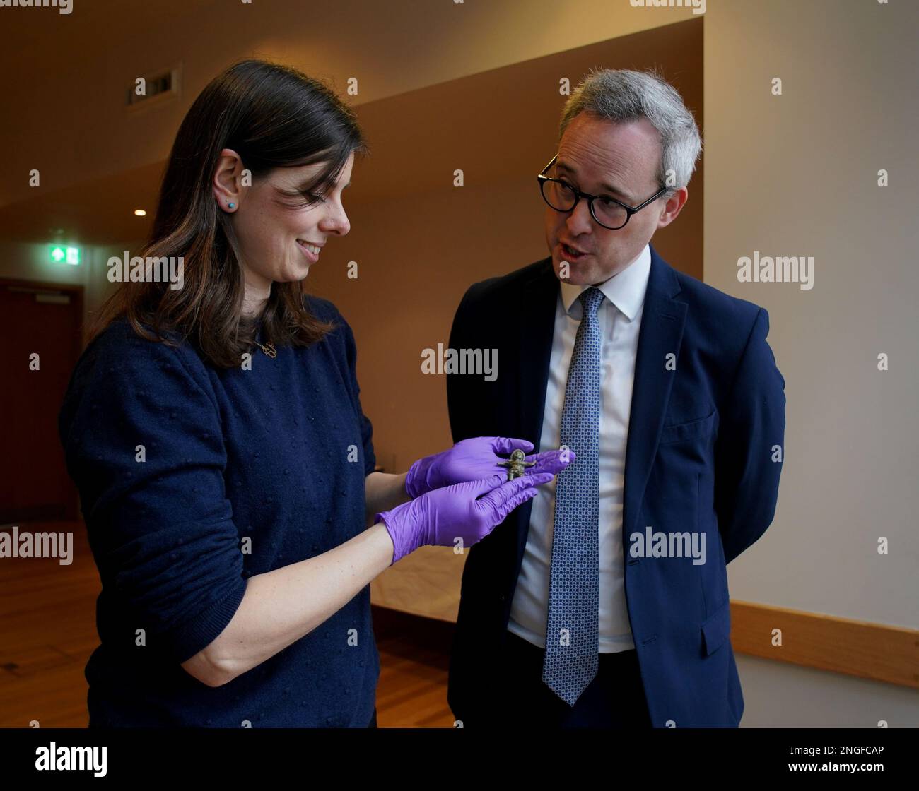 Heritage Minister Lord Parkinson with Curatorial and Learning Officer ...