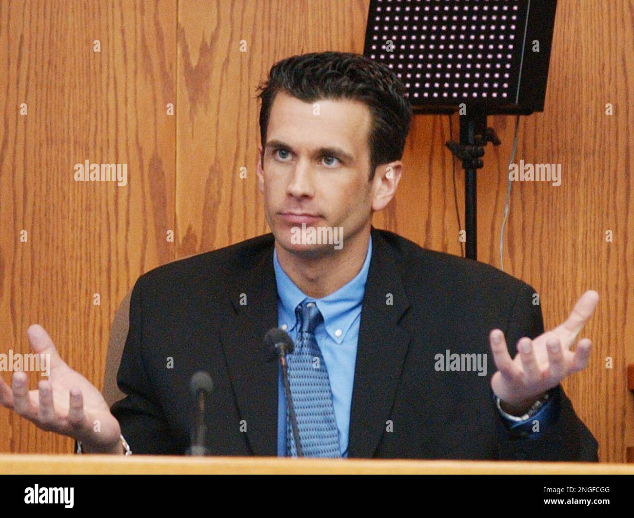 Prosecution witness Kent Culuko testifies during the manslaughter trial ...
