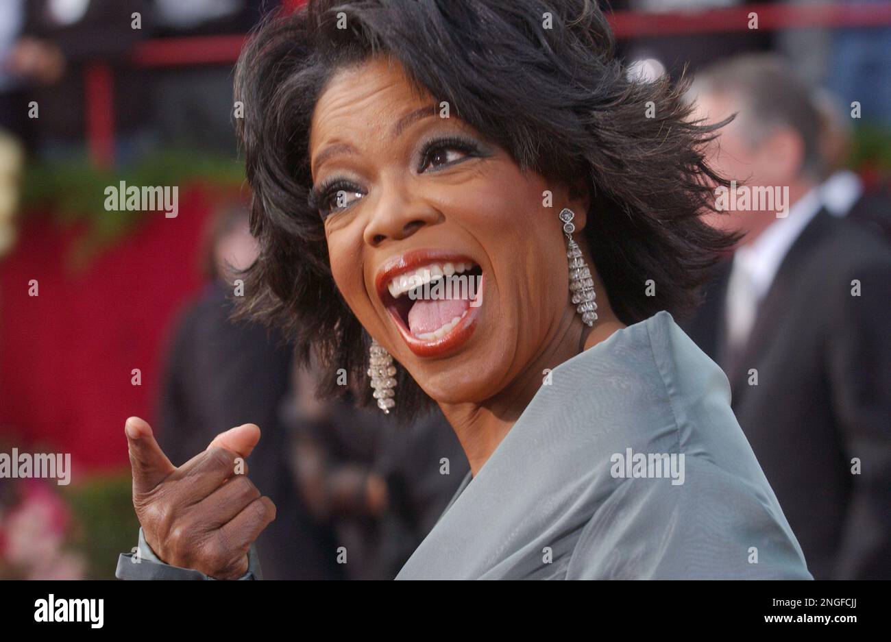 Daytime television talk show host Oprah Winfrey is shown at the 76th ...