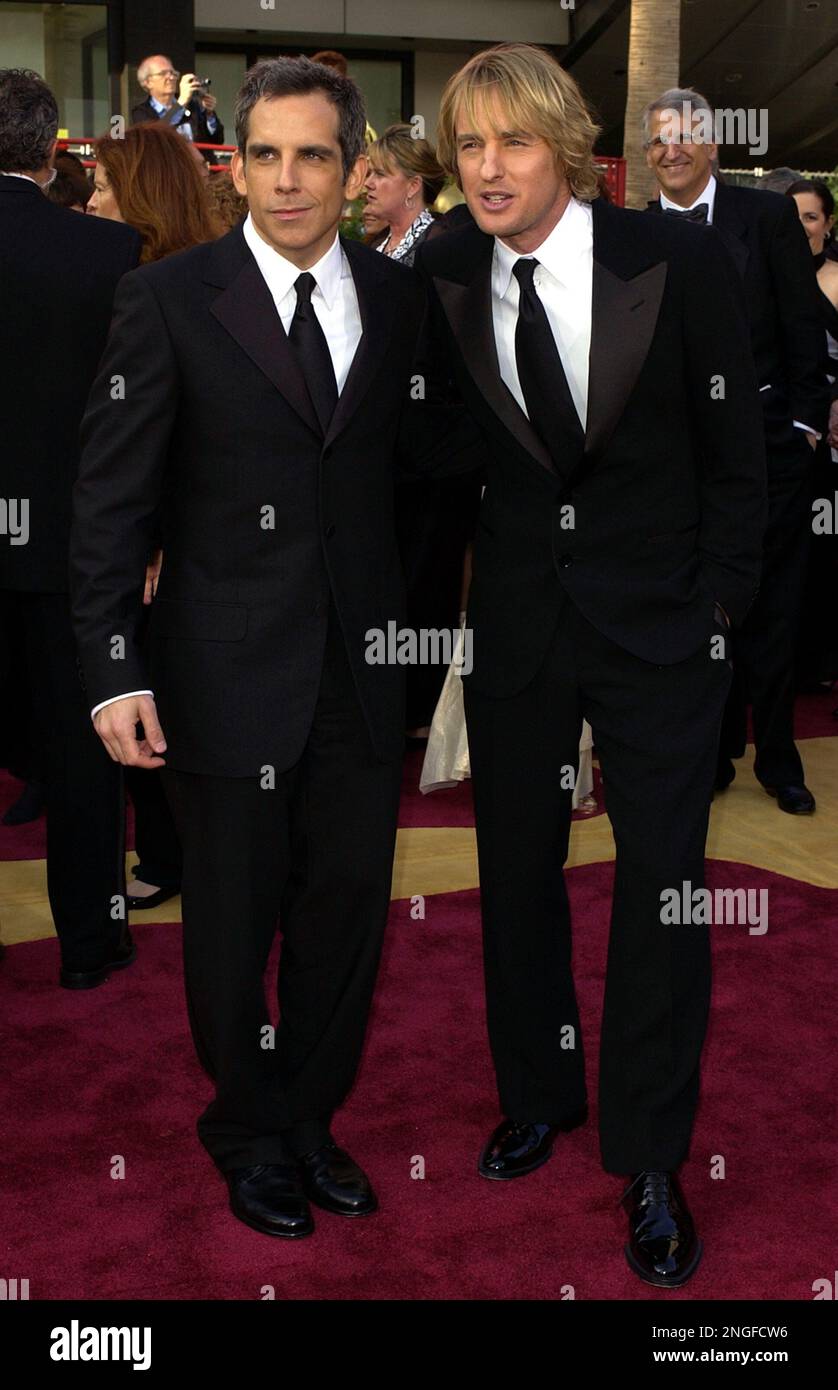Actors Ben Stiller, left, and Owen Wilson arrive for the 76th annual ...