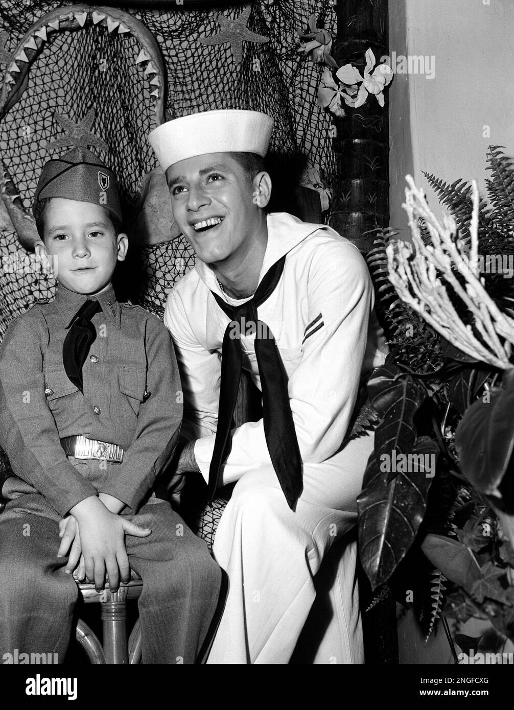 Actor-comedian Jerry Lewis, dressed for his role in "Sailor Beware," is ...