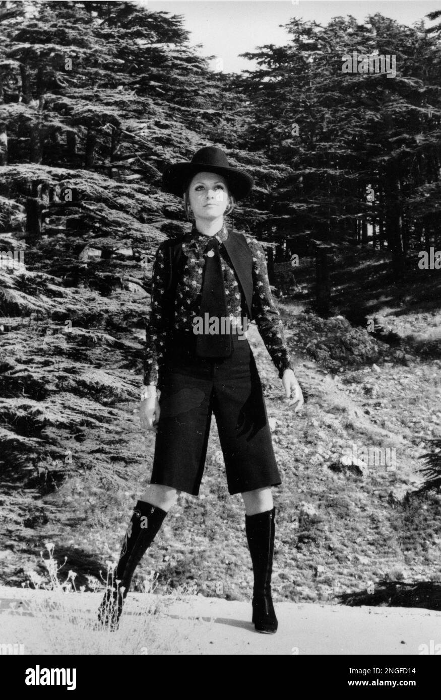 Lebanese Miss Universe of 1971, Georgina Rizk, poses shortly after a ...