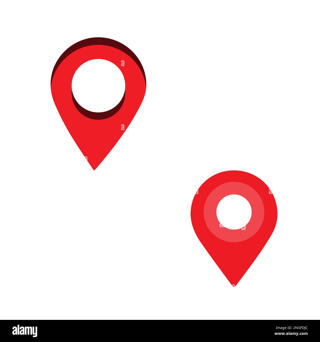 Map pin location icons. Modern map markers .Vector illustration on a white background. Flat ...