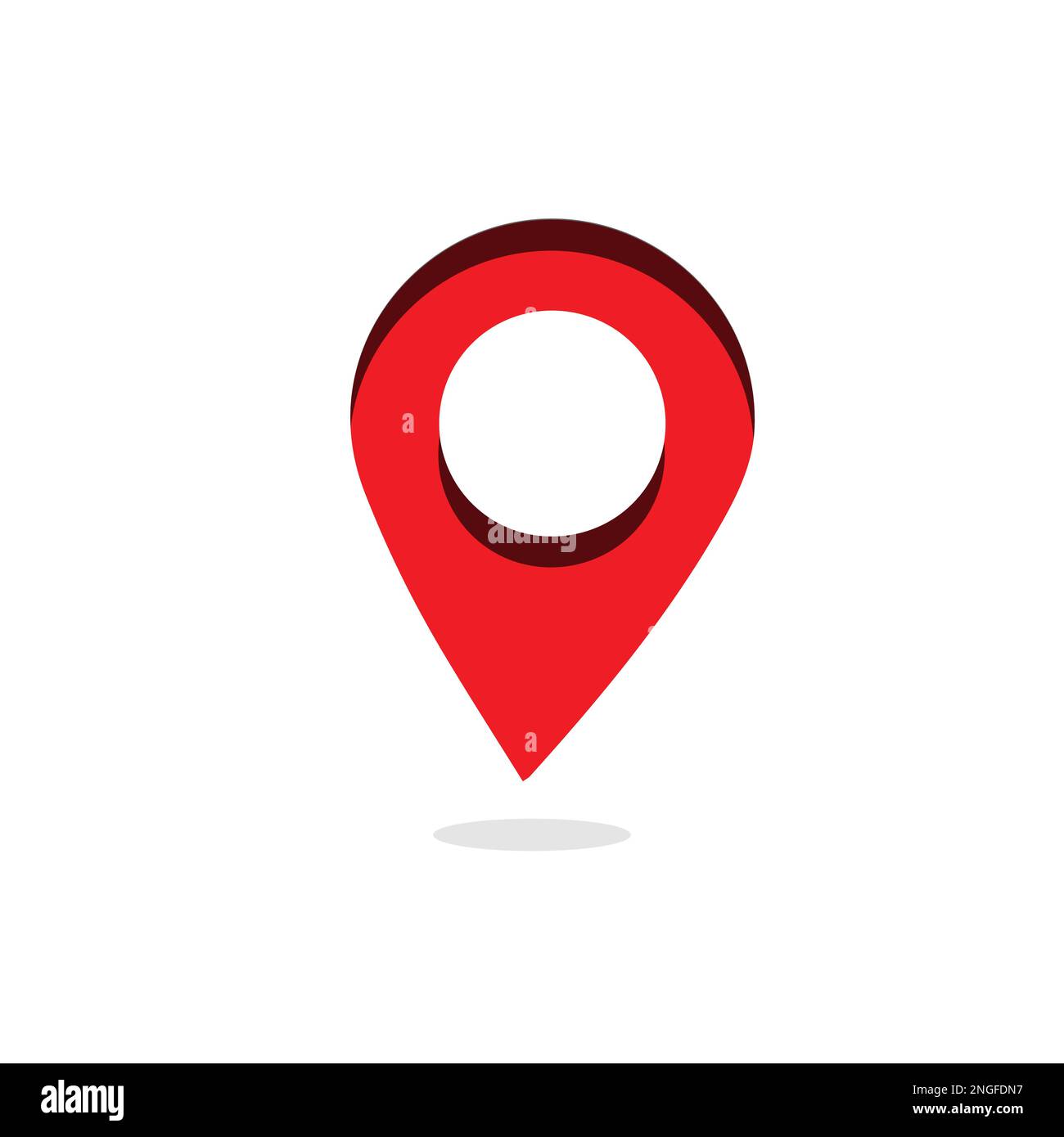 Map pin location icons. Modern map markers .Vector illustration on a ...