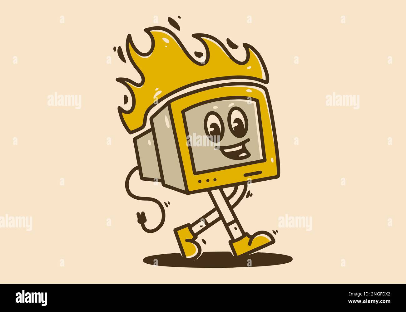Old crt monitor screen display Stock Vector Images - Alamy