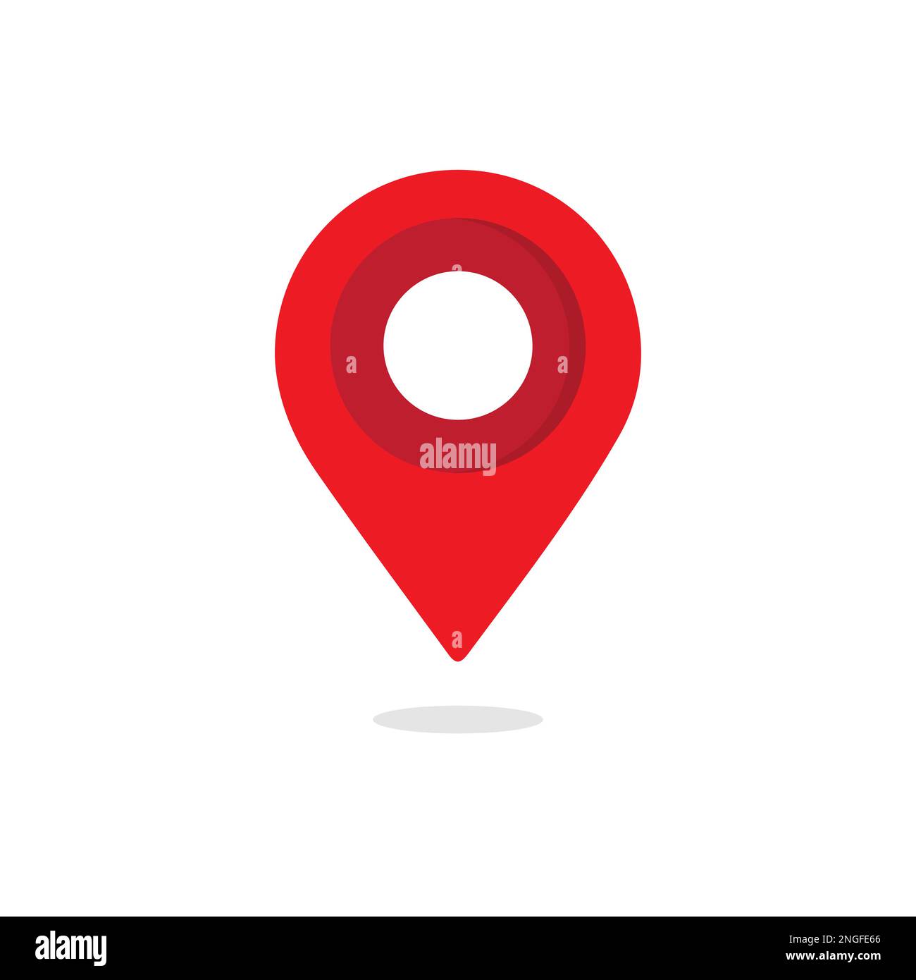 Map pin location icons. Modern map markers .Vector illustration on a white background. Flat ...