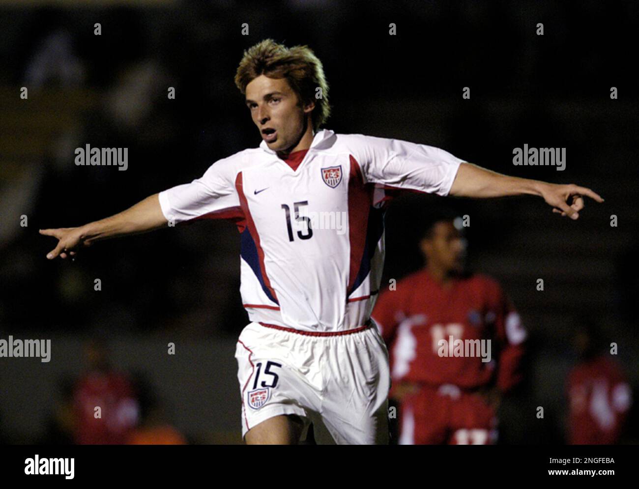 U.S. player Bobby Conbey celebrates after scoring a goal against Panama ...