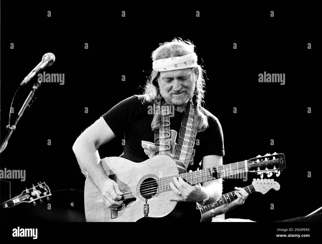 Country singer Willie Nelson performs as the closing act at the US ...