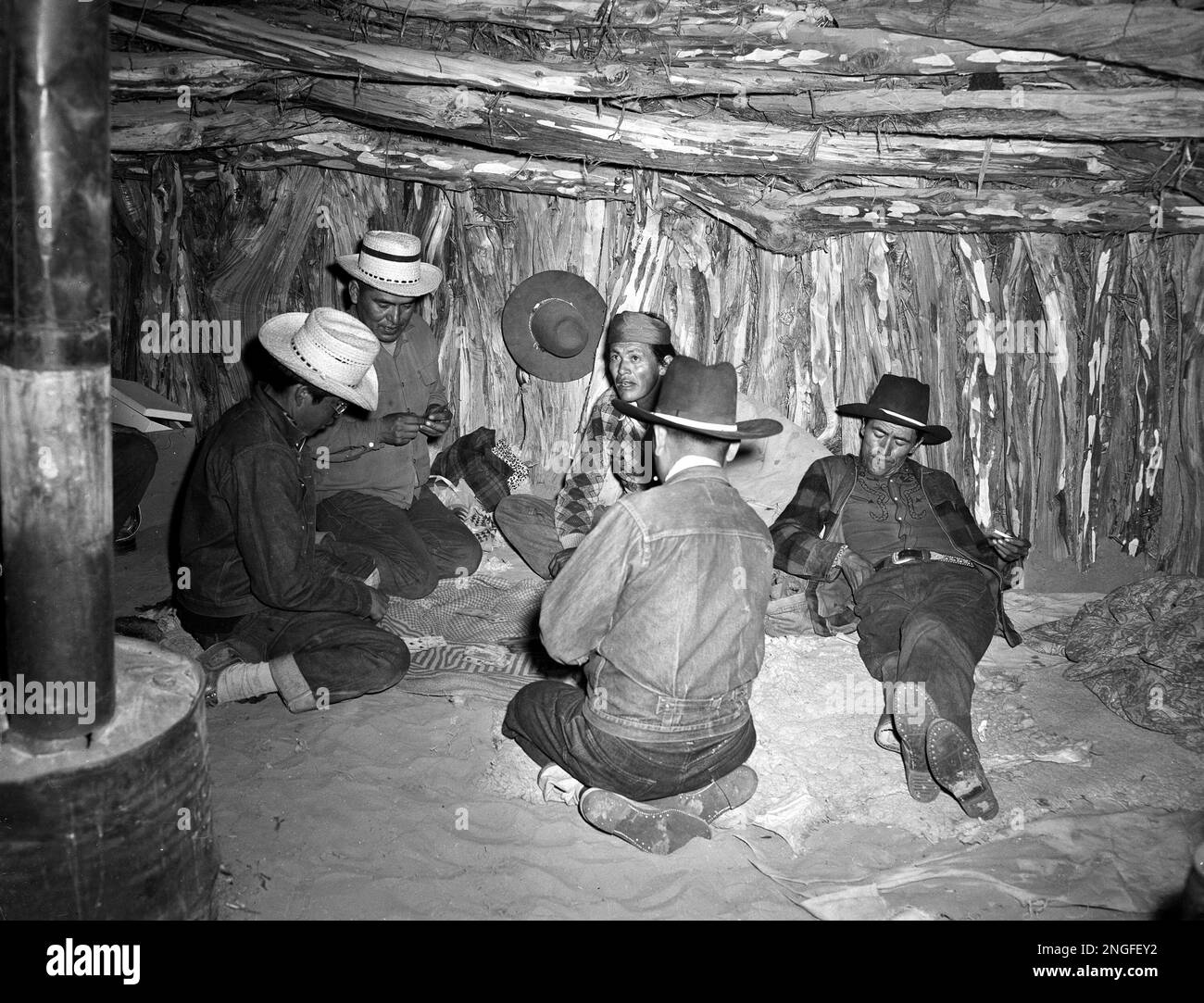 Navajo Indians of northeast Arizona, some of them uranium miners, play ...