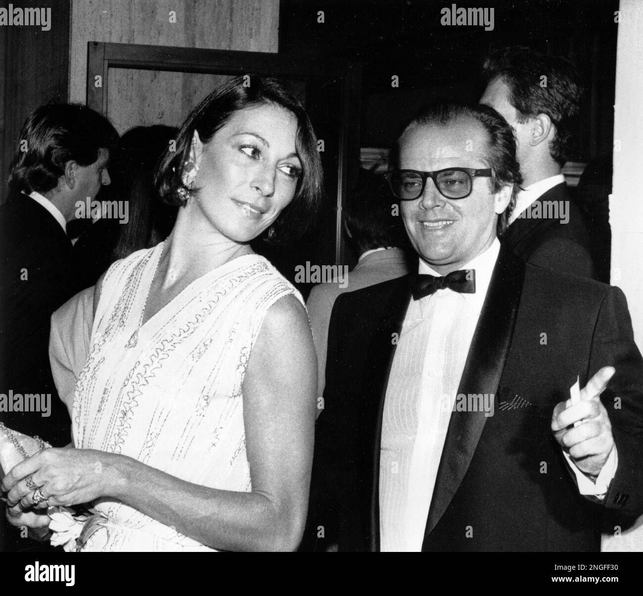 Actor Jack Nicholson, right, accompanies Anjelica Huston, daughter of ...
