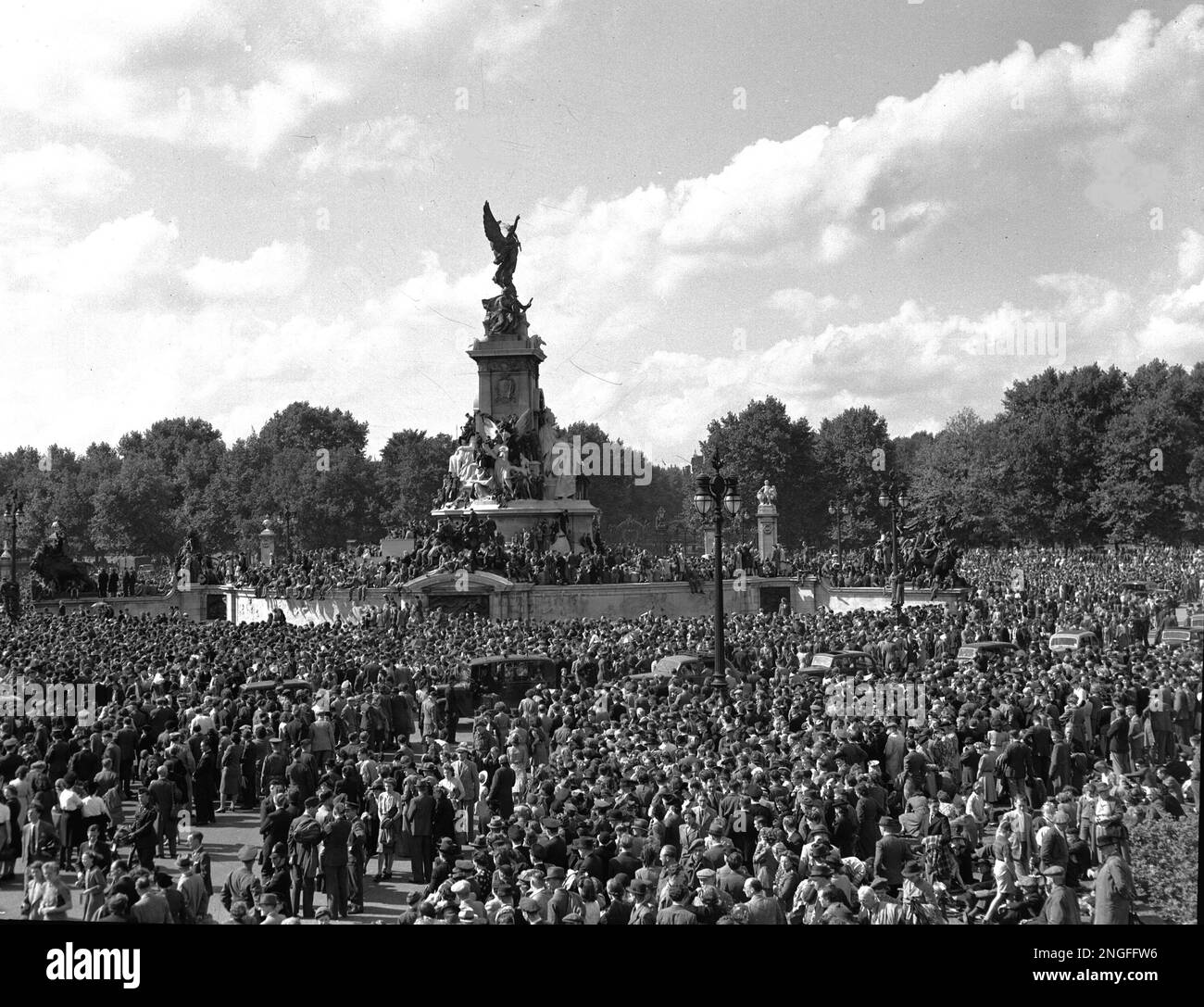 One of three pictures showing the crowd, estimated at over a quarter of ...