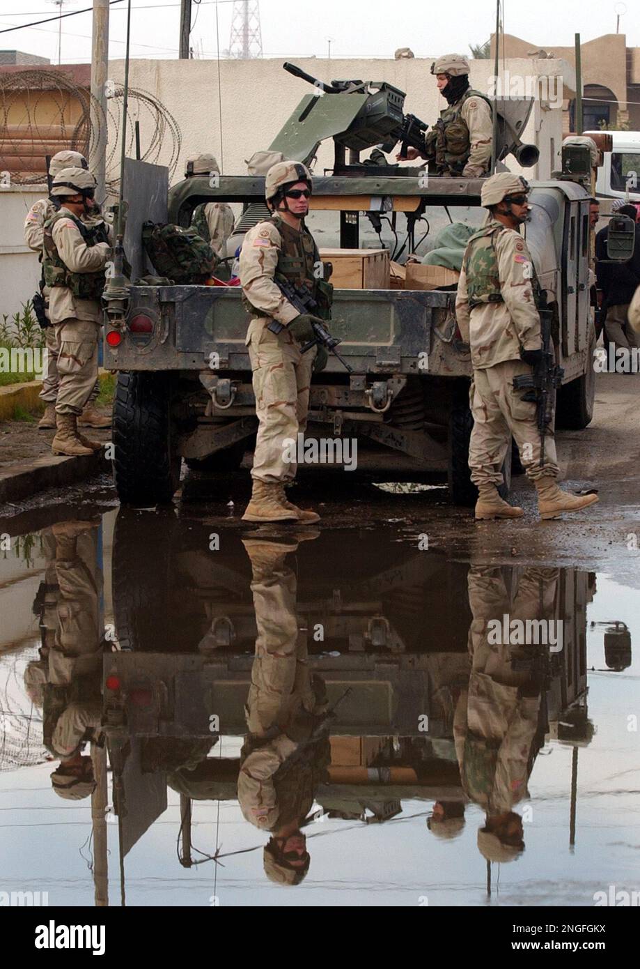 U.S. soldiers of the 82nd Airborne Division go on foot patrol in ...