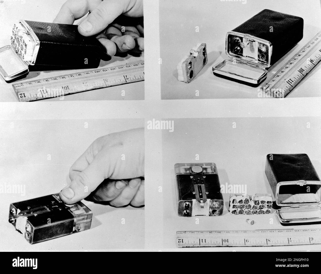 The "Harmless Case", top pictures,and below, its deadly contents, taken ...