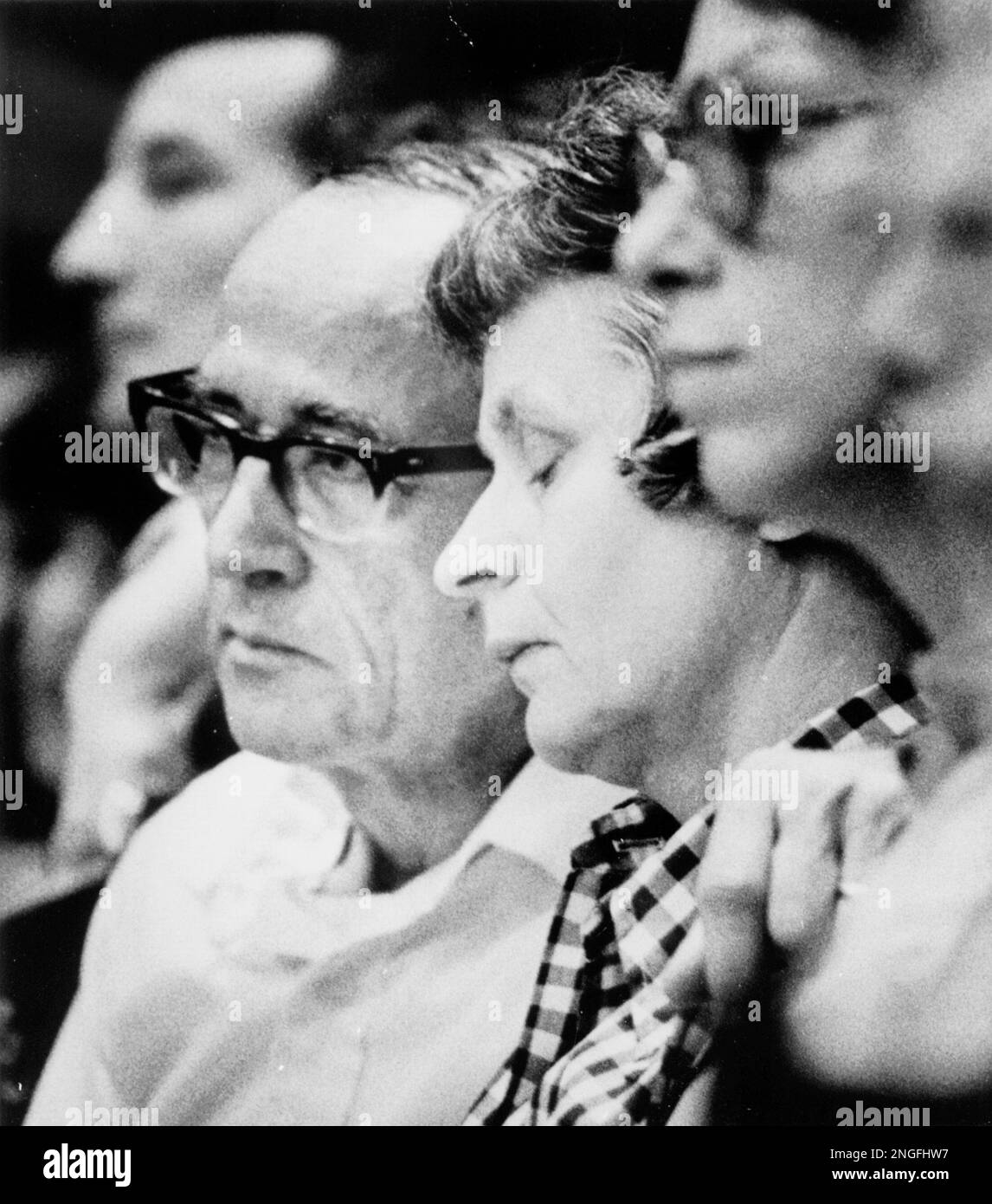 Theodore Bundy's mother Louise, centre, and his step-father John, left ...