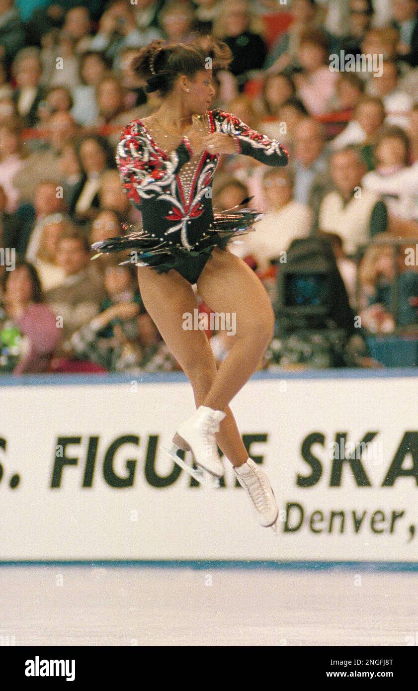 Debi Thomas is seen during her gold medal-winning performance at the U ...