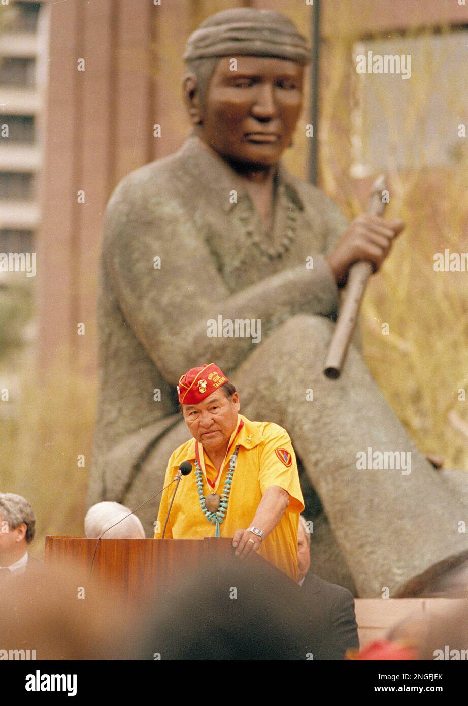 Dr. Samuel Billison, President of the Navajo Code Talkers' Association ...