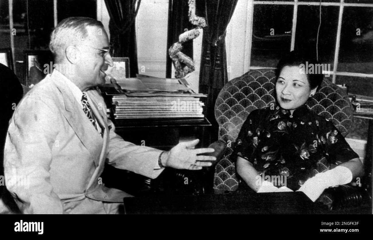 Mme. Chiang Kai-Shek, right, wife of China's Generalissimo Chiang Kai ...
