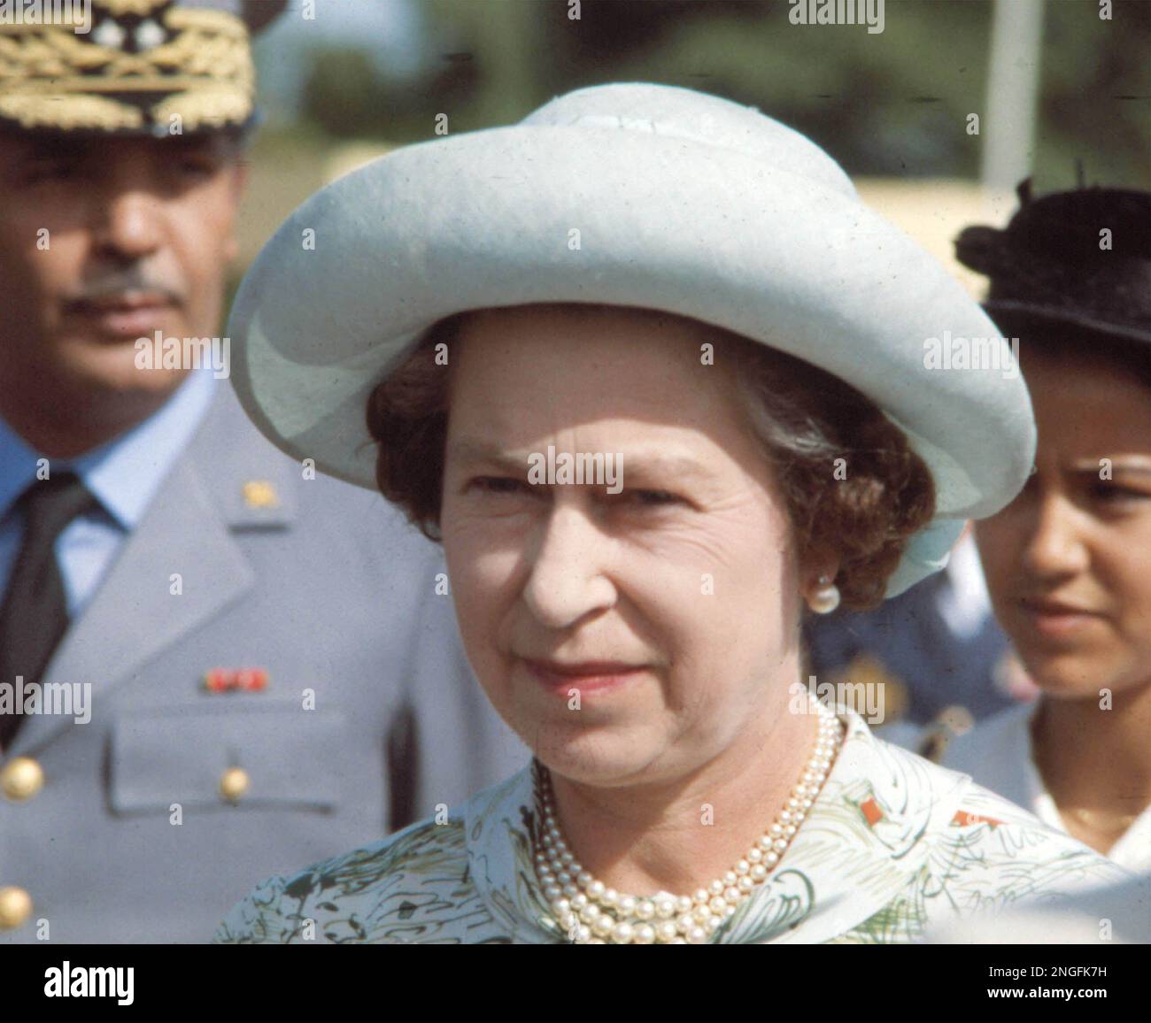 Britain's Queen Elizabeth II, during her controversial visit to Rabat ...