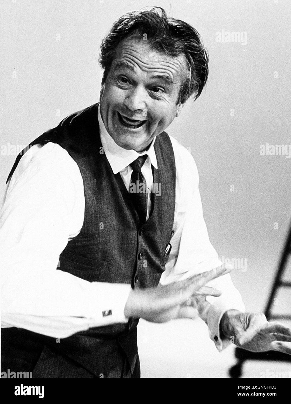 Actor-comedian Red Skelton is shown during a rehearsal in Hollywood, Ca ...