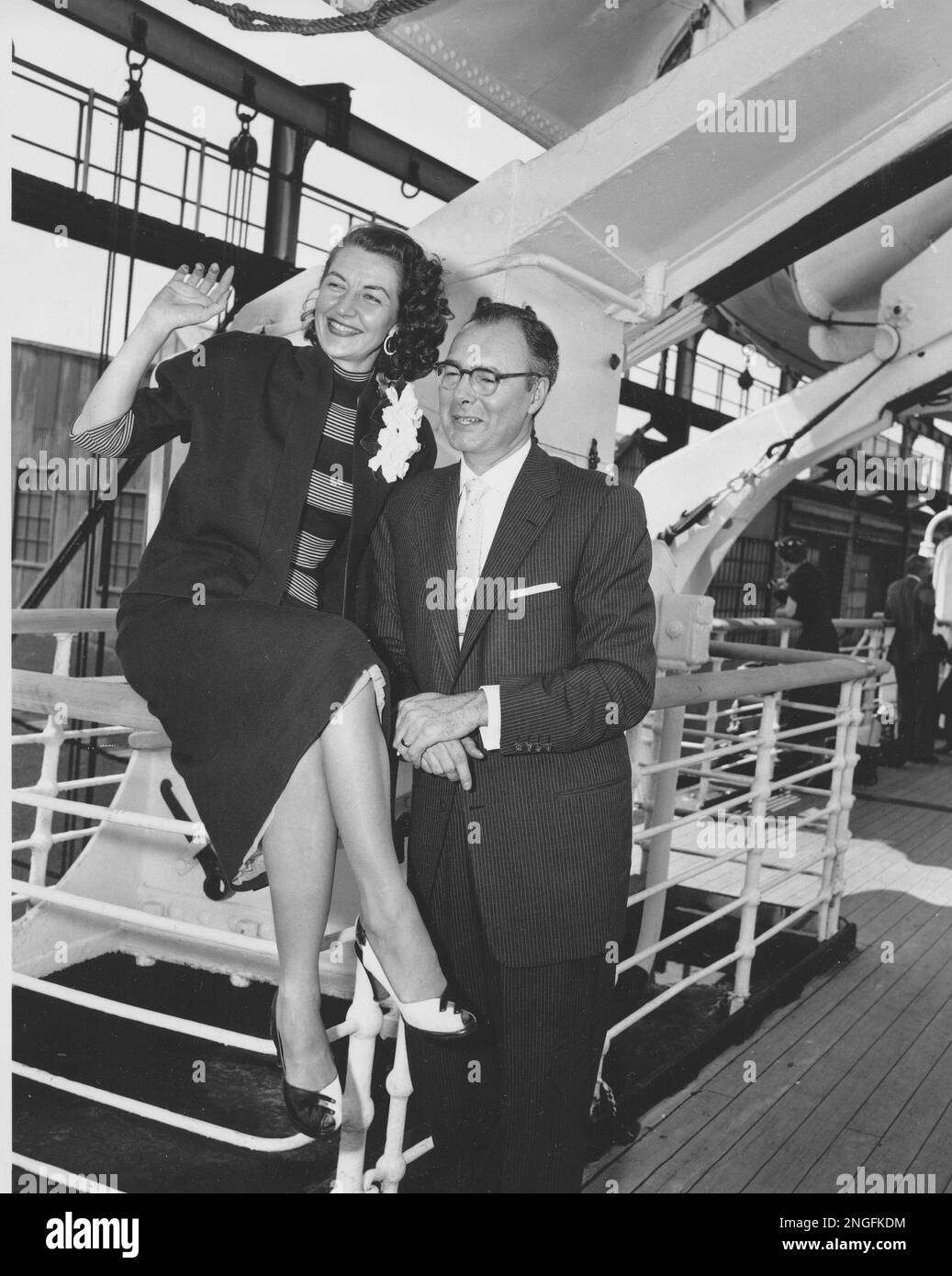 Bandleader Archie Bleyer and his wife, singer Janet Ertel of the ...