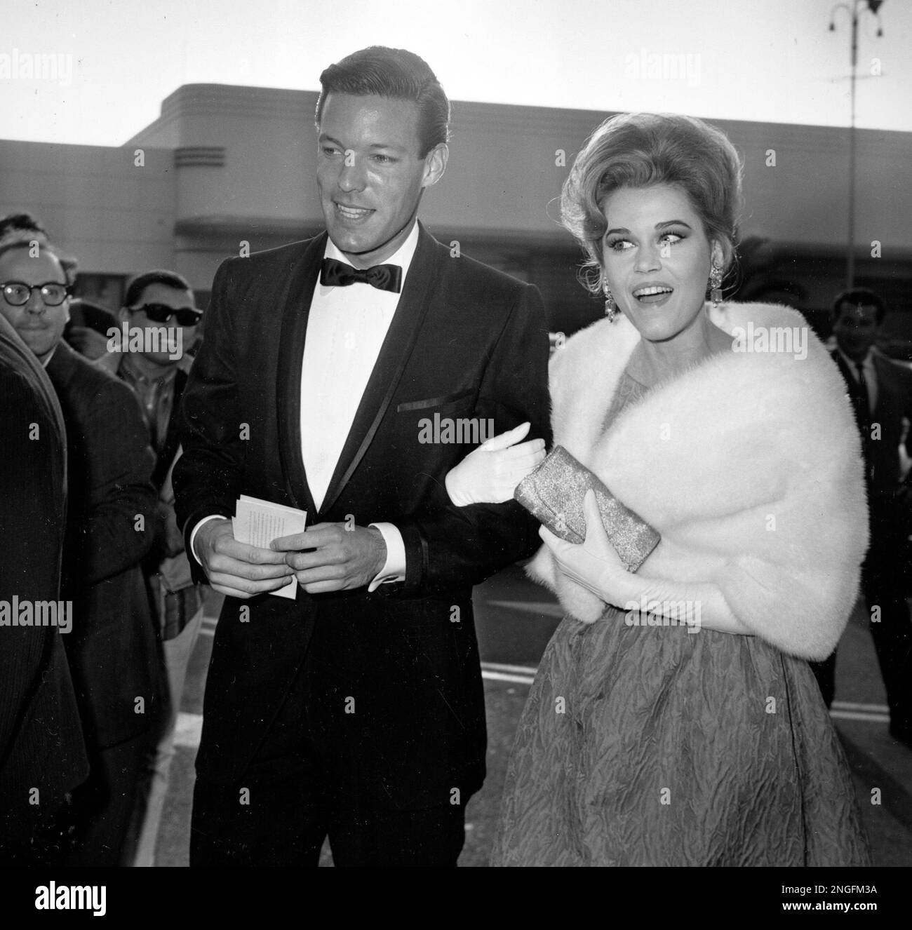 Actor Richard Chamberlain, left, and actress Jane Fonda arrive for the ...