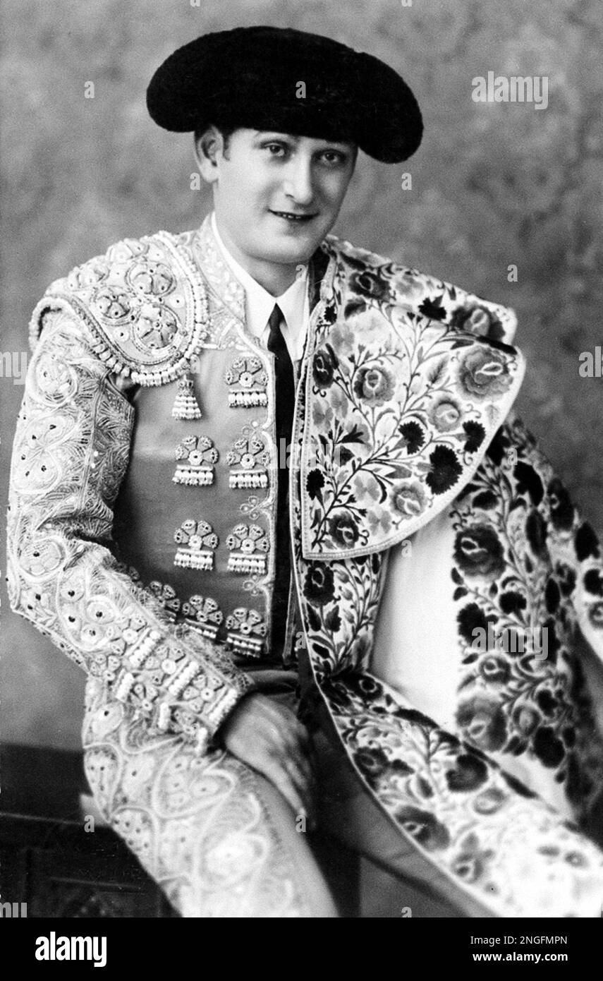 Sidney Franklin, an American matador, is shown in the traditional ...