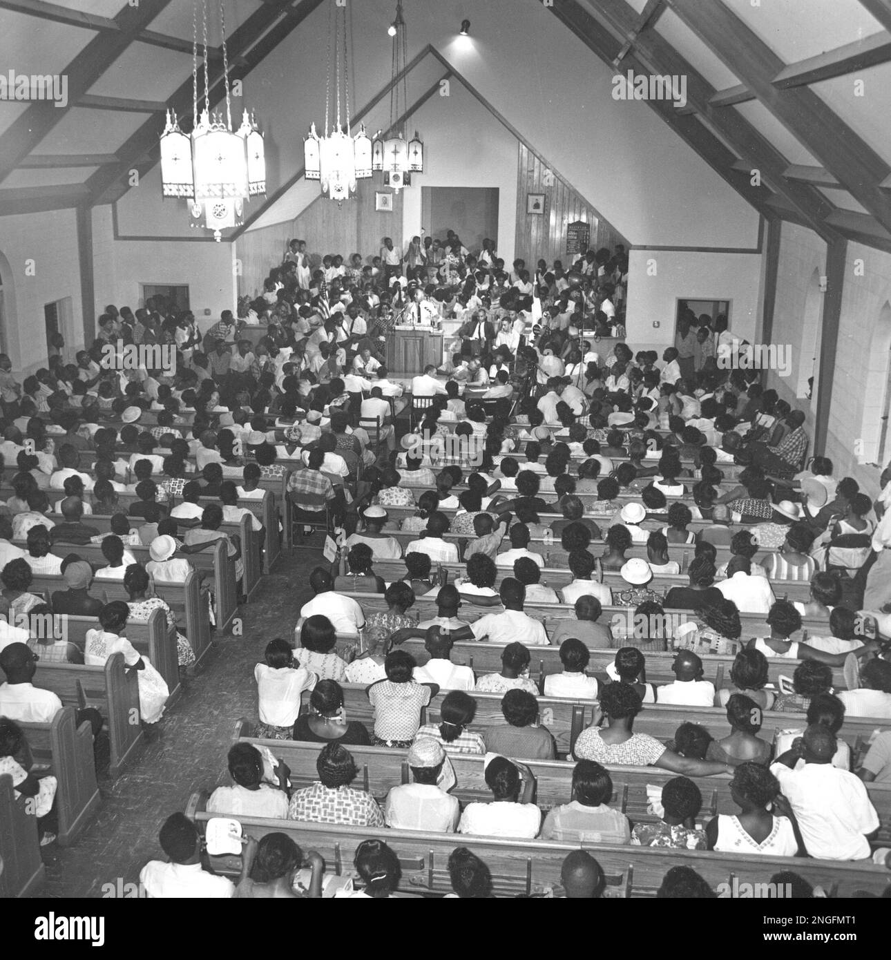 The Rev. Martin Luther King Jr., integration leader of the SCLC, speaks ...