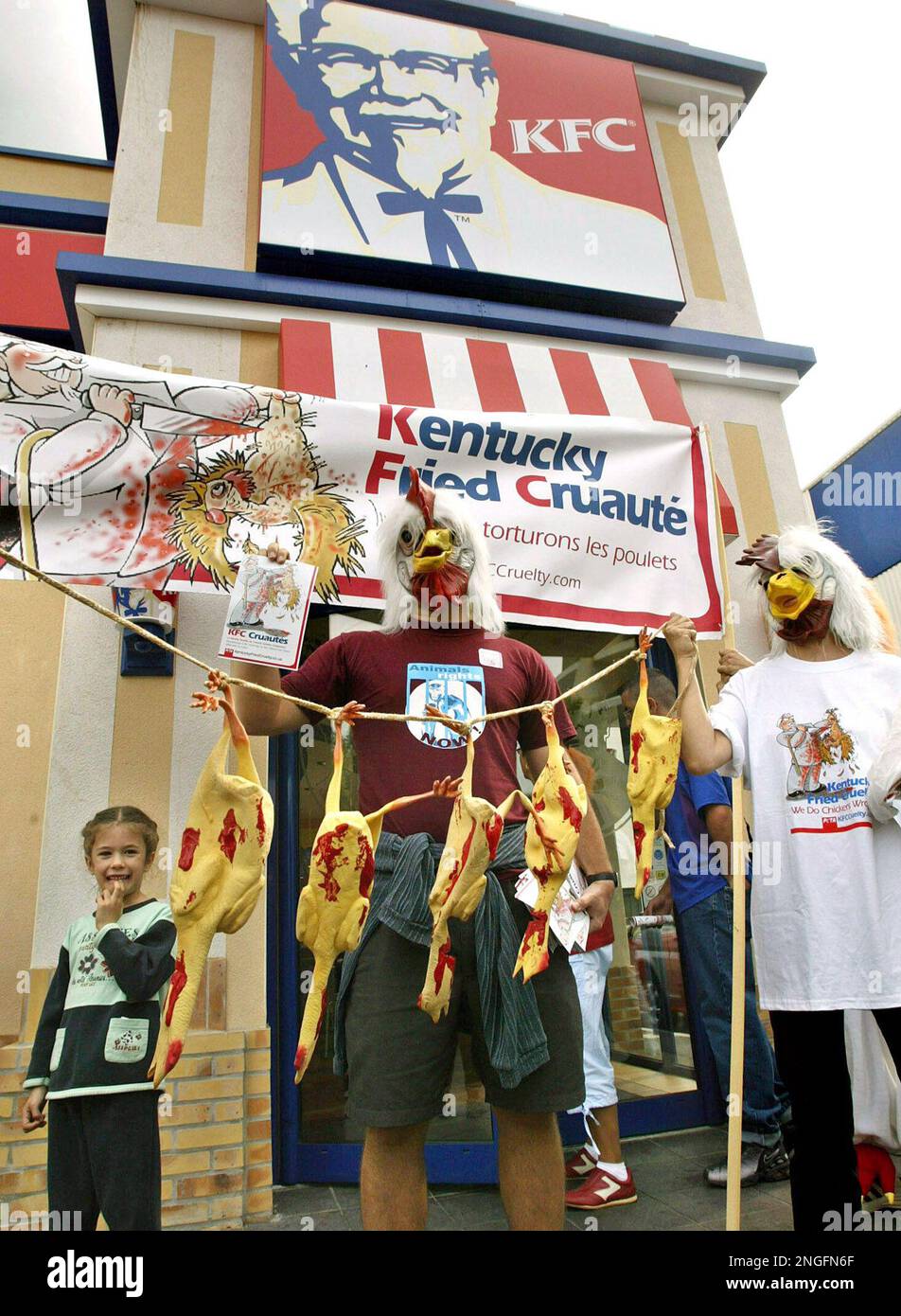 Protesters from the U.S.-based People for the Ethical Treatment of ...