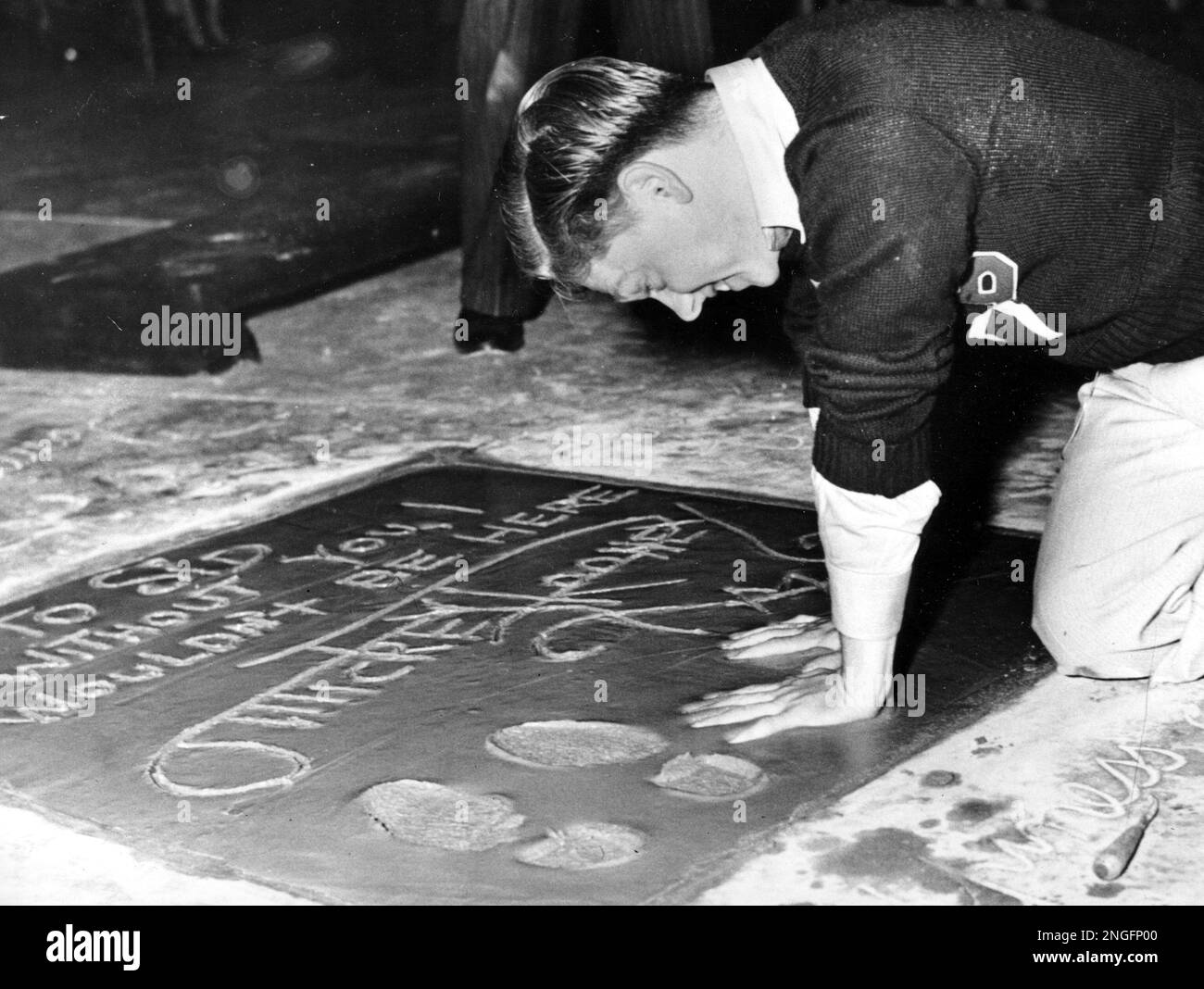 Mickey Rooney, 18-year-old film actor, singer and dancer, plants his ...