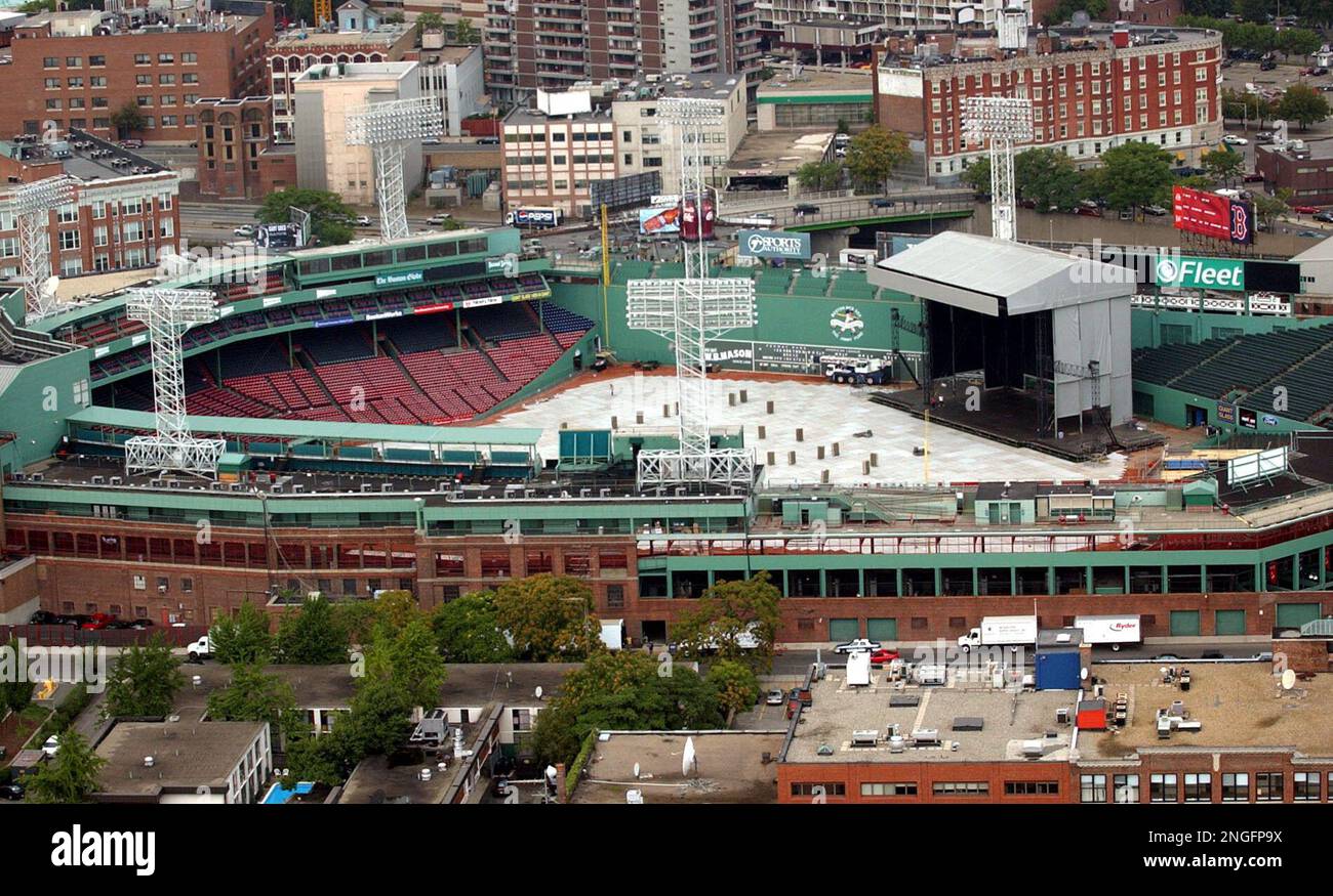 This is an aerial view of Fenway Park in Boston seen Friday Sept. 5 ...