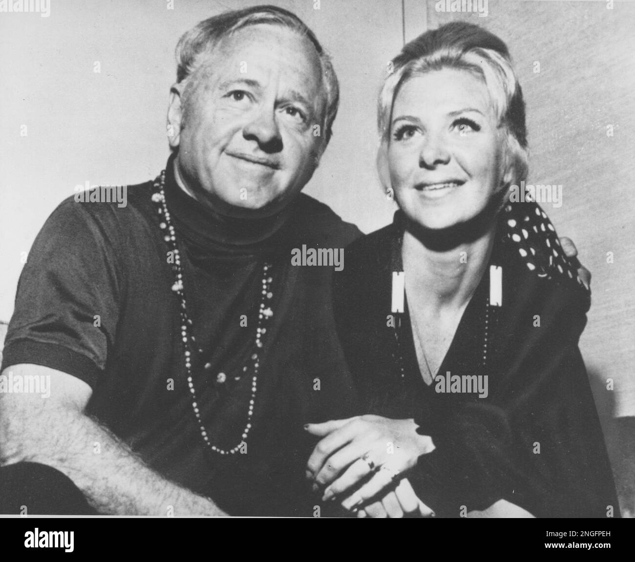 Actor Mickey Rooney and his wife Caroline Hockett pose together shortly ...