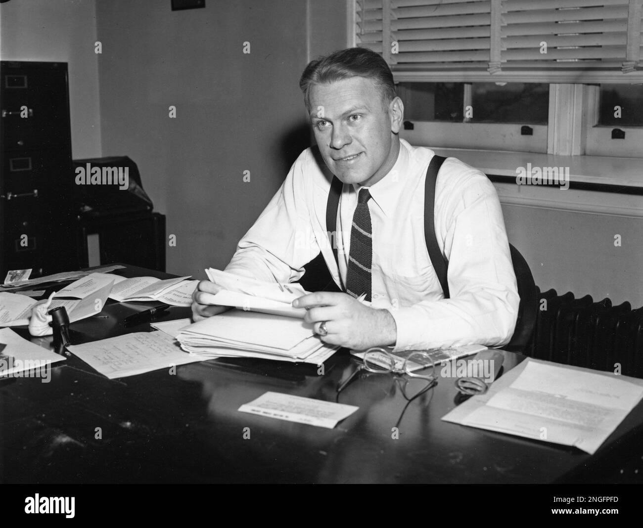Rep. Gerald R. Ford, R-Mich., is shown in his office on Capitol Hill in ...