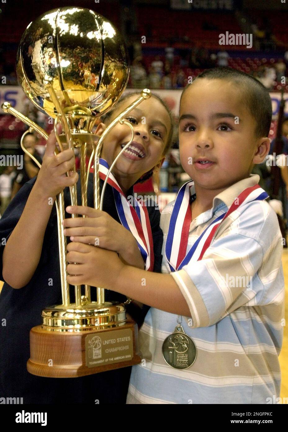 Allen Iverson Jr., left, son of Philadelphia 76'ers Allen Iverson and T ...