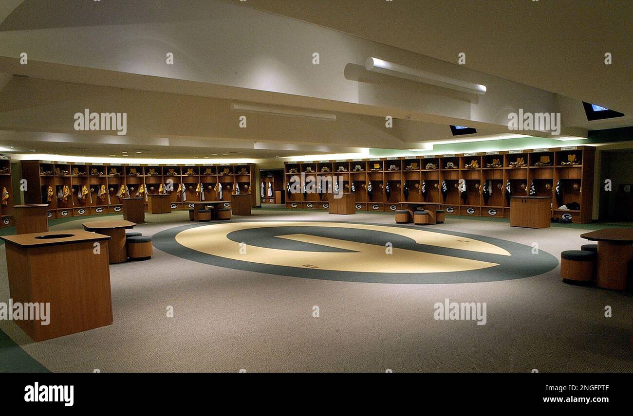 This is the Green Bay Packers' locker room in the newly renovated ...
