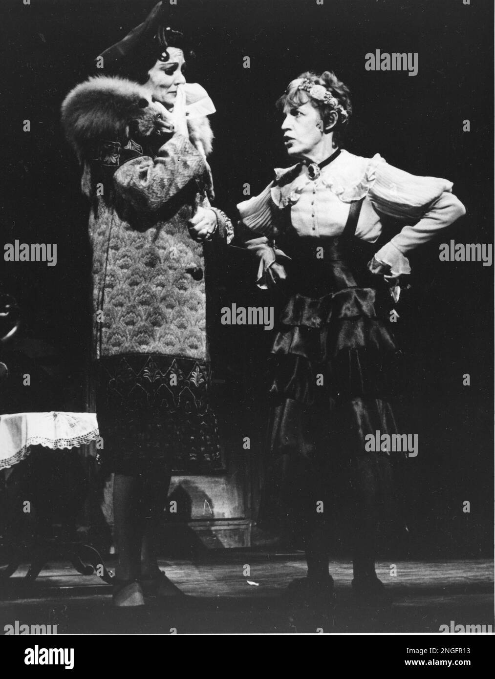 Lotte Lenya, right, in the role of Fraulein Schneider, and Peg Murray ...