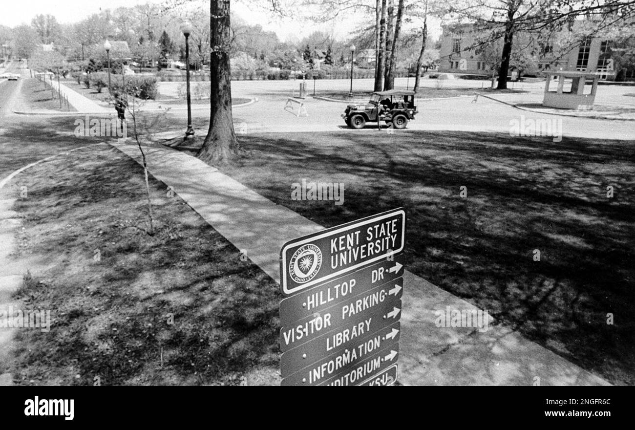 The campus of Kent State University is deserted as remaining members of ...