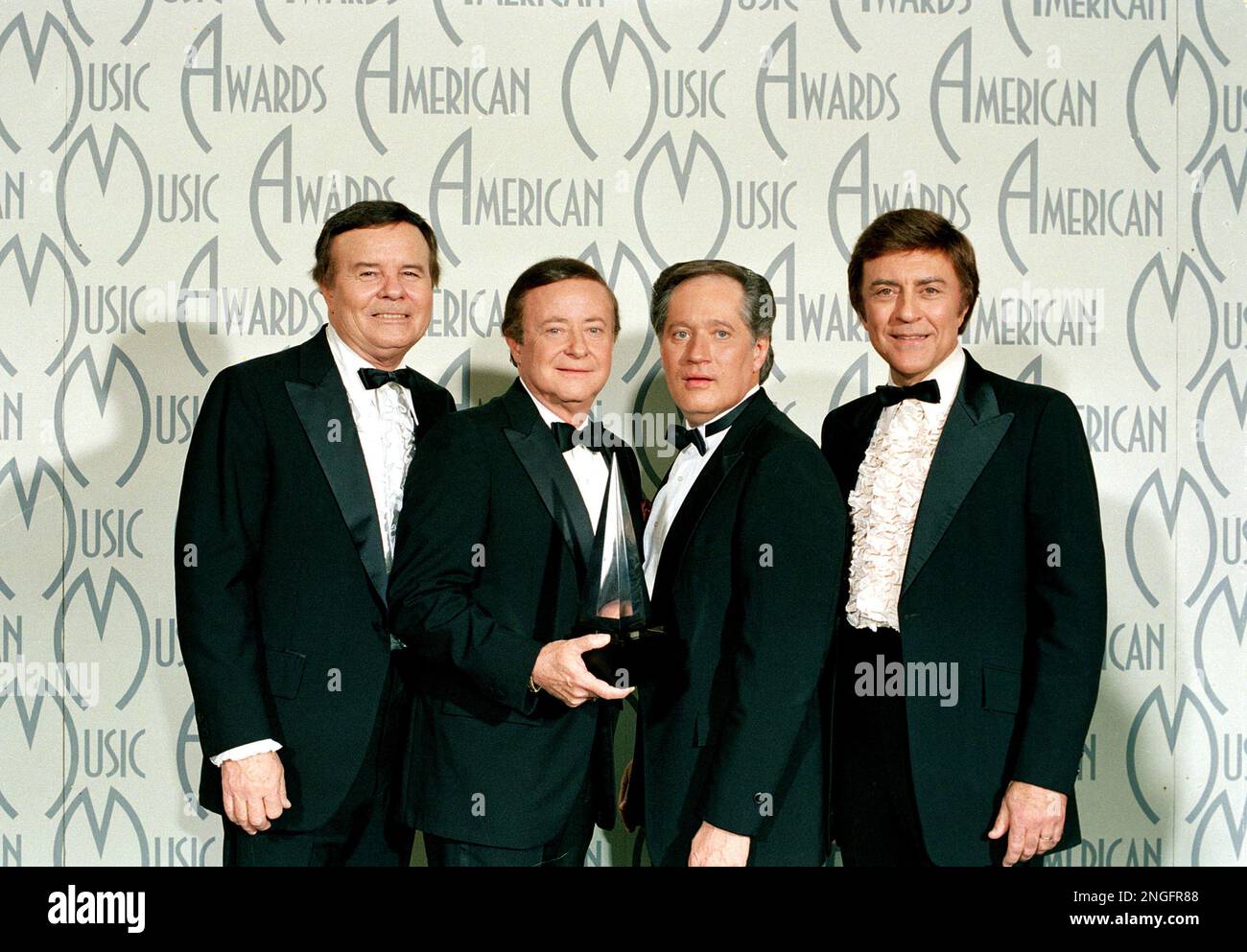 The singing group The Jordanaires pose with their Elvis Presley Award ...