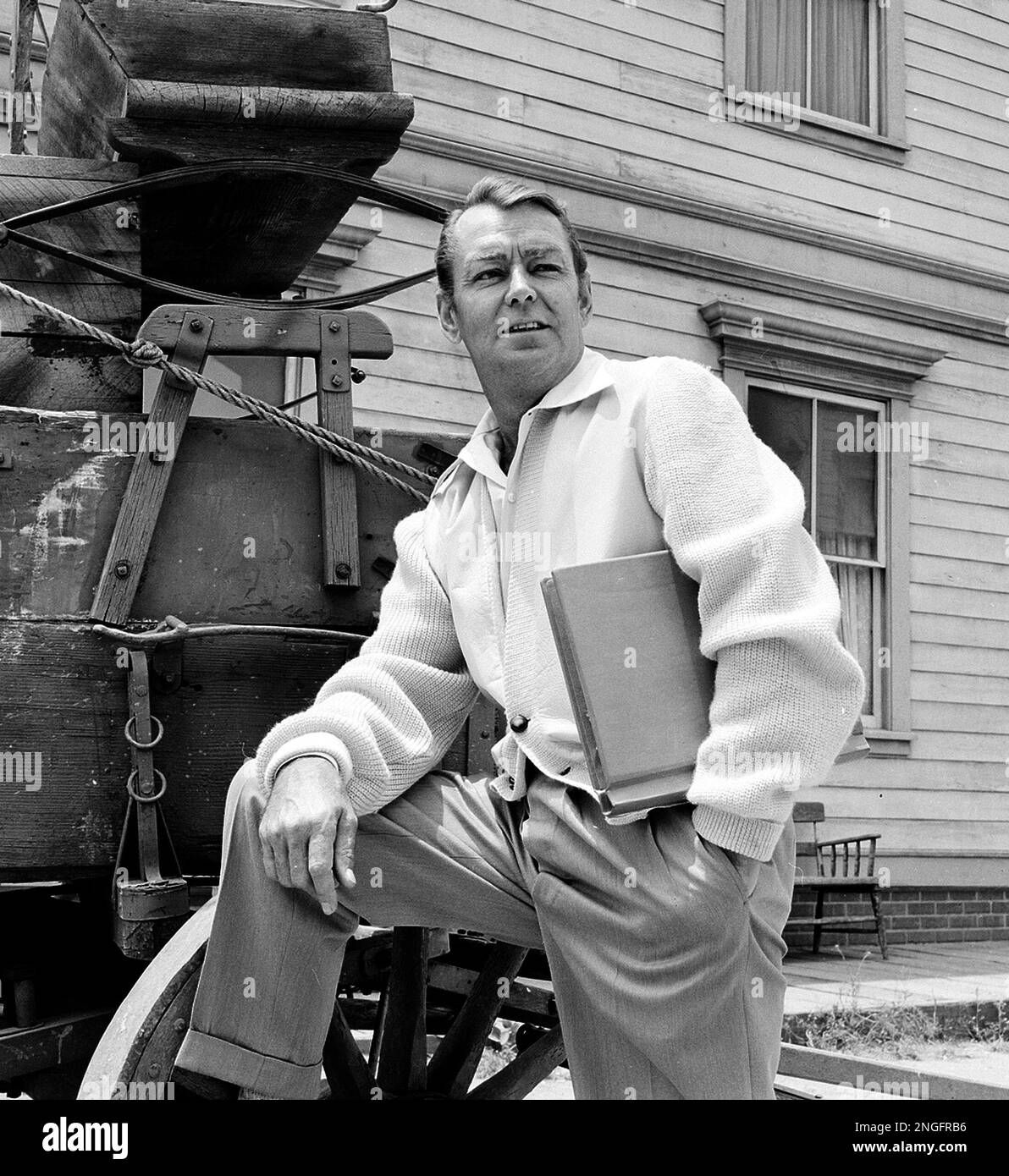 Actor Alan Ladd is shown at a movie set at Paramount studio where he is ...