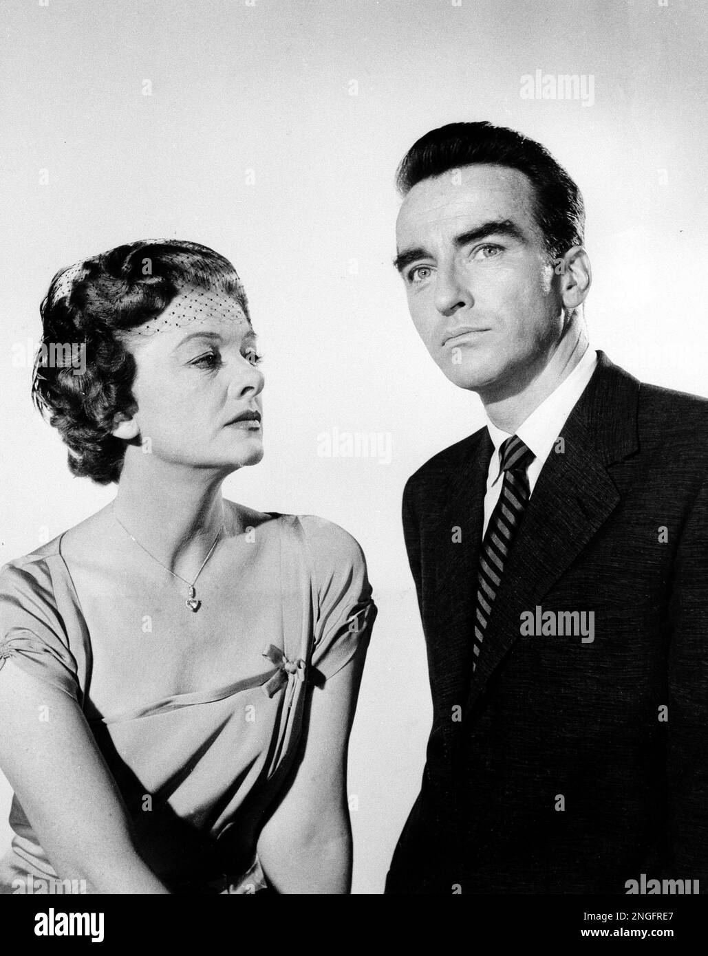 Actress Myrna Loy and actor Montgomery Clift, who star together in the ...