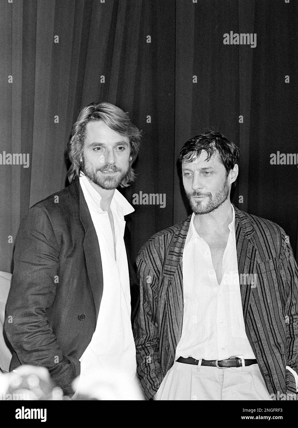 British film director Roland Joffe, right, is shown with British actor ...