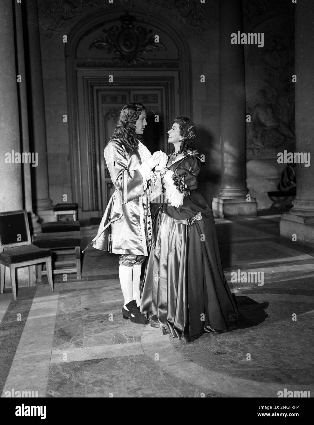 French-born American actress Claudette Colbert, portraying Madame de ...