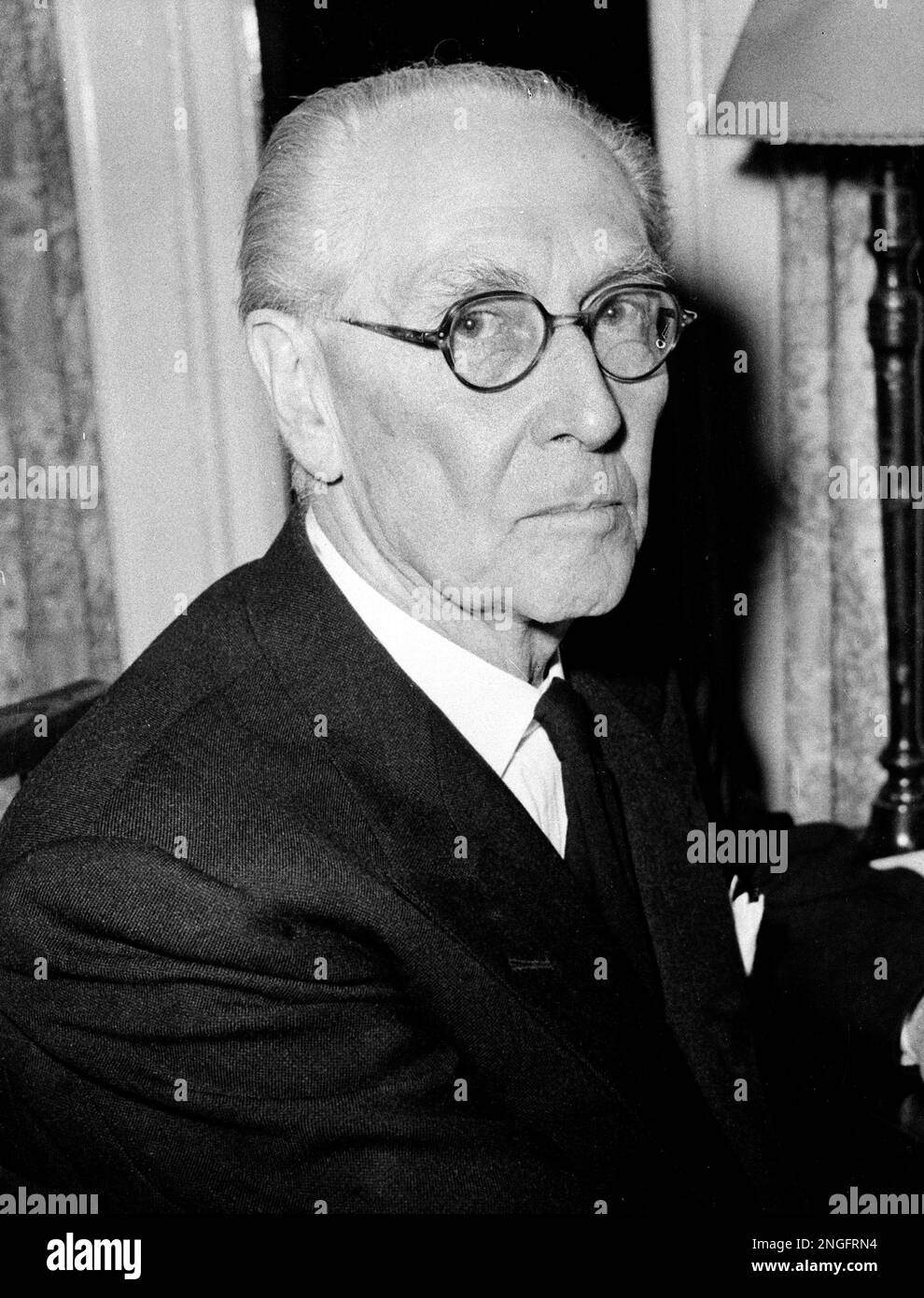 Philip J. Noel-Baker is shown at his home in London, England, after it ...