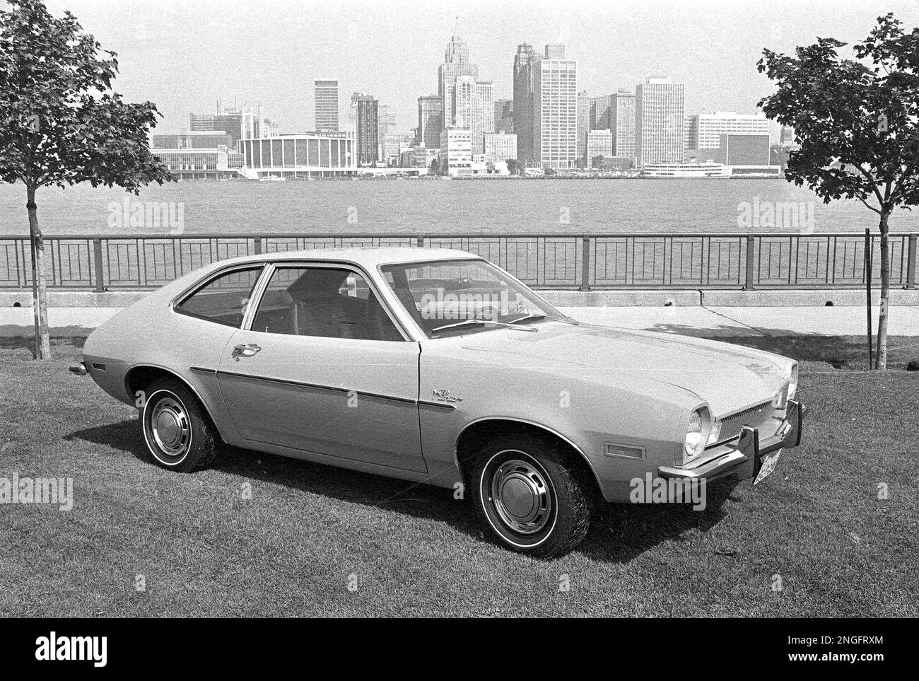 This August 20, 1970 photo shows a two-door hatchback model of the Ford ...
