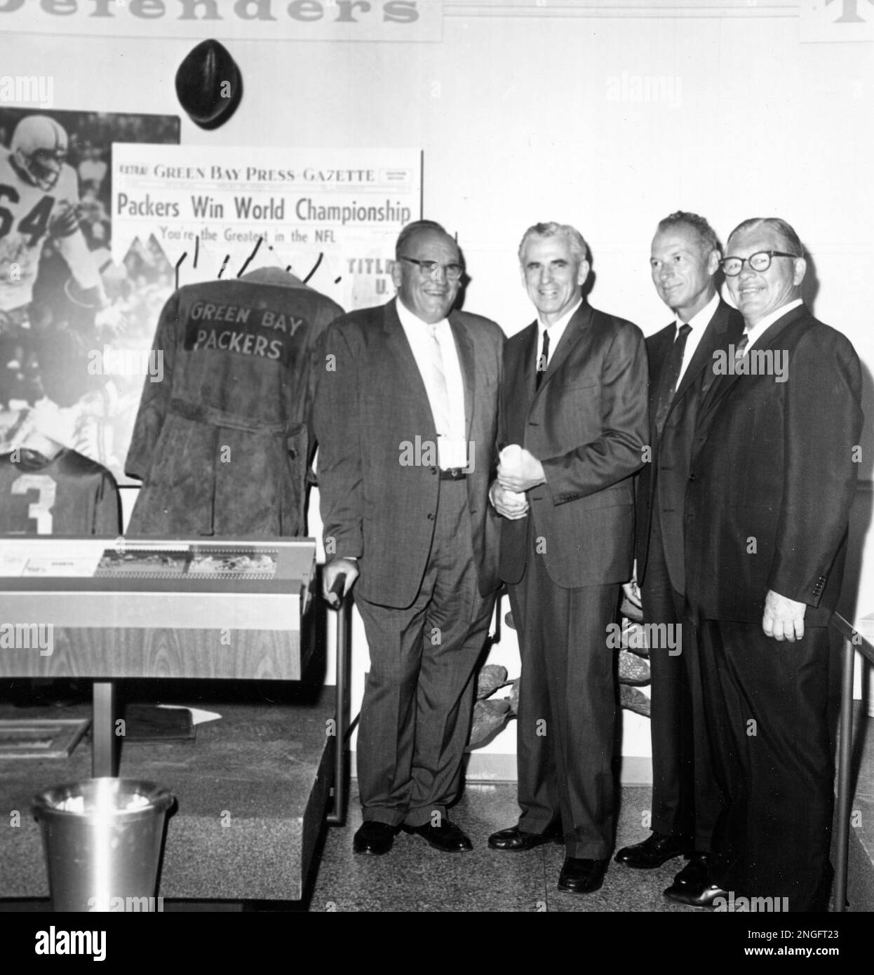 Pro Football Hall of Fame inductees, from left, Cal Hubbard, Johnny ...