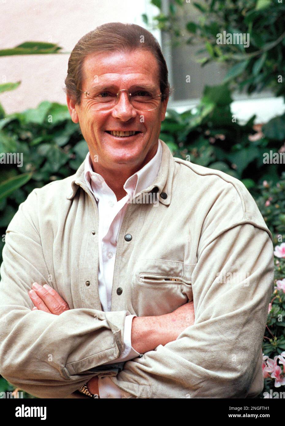 British actor Roger Moore is shown in Los Angeles, Ca., in 1987. (AP ...