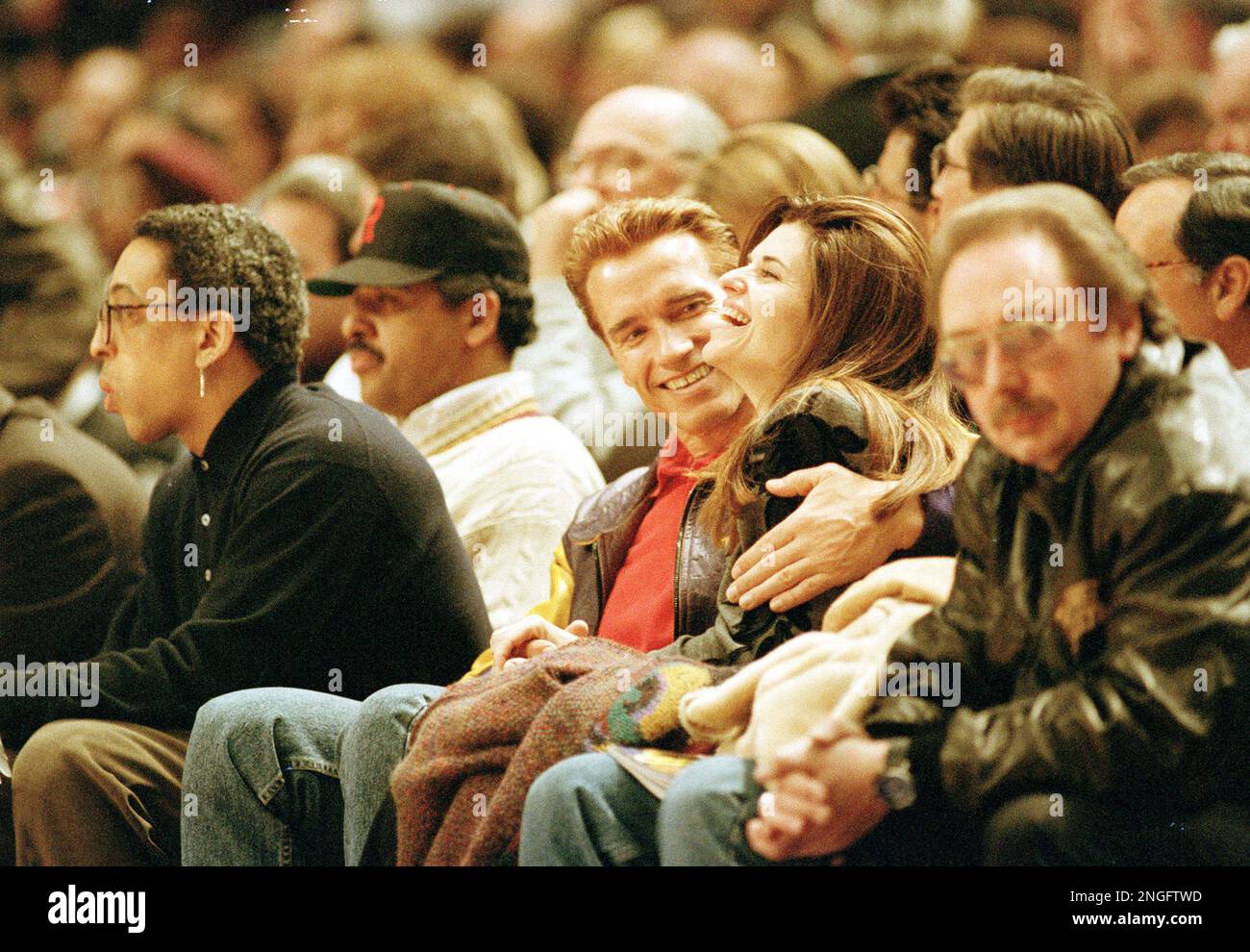 Hollywood action star Arnold Schwarzenegger and his wife, newscaster ...