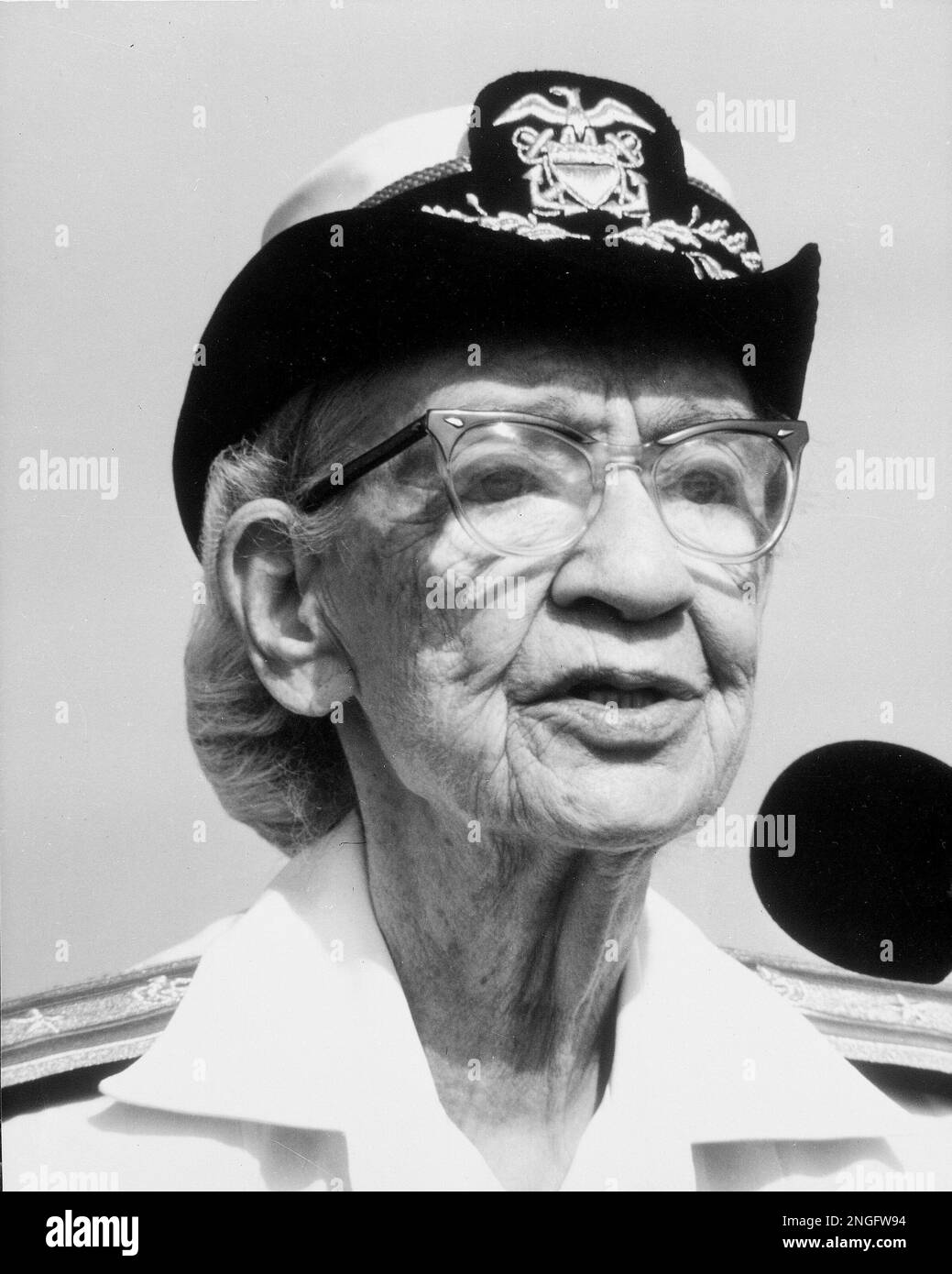 The 79-year-old Rear Admiral Grace Hopper is seen in this 1985 photo ...