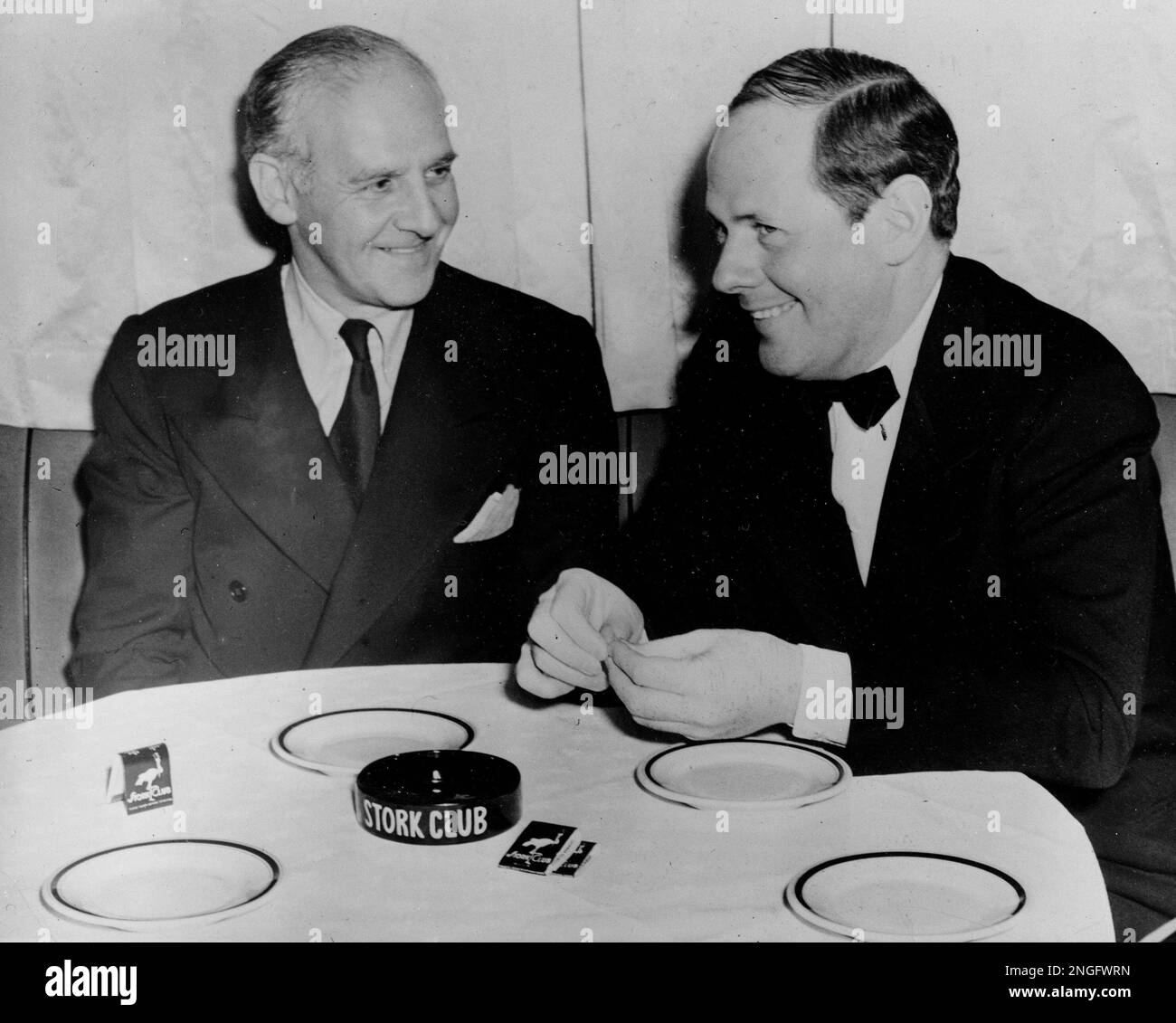 Club owner Sherman Billingsley sits with newspaper columnist Walter ...