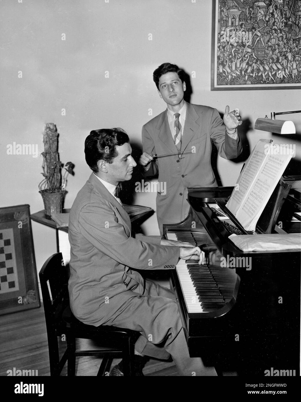 Leonard Bernstein, 25-year-old assistant conductor of the New York ...