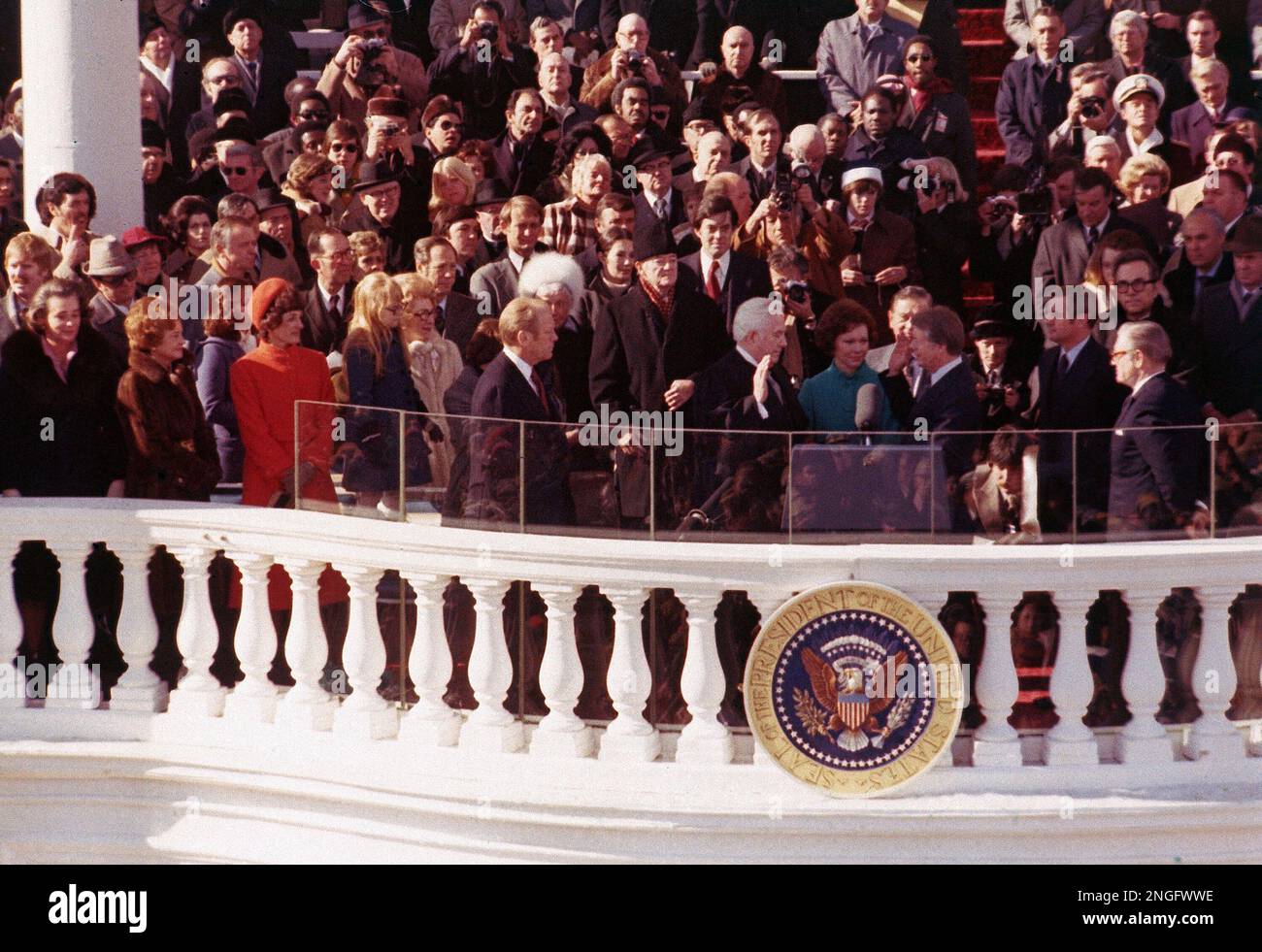 Jimmy Carter takes the oath of office as the nation's 39th president ...